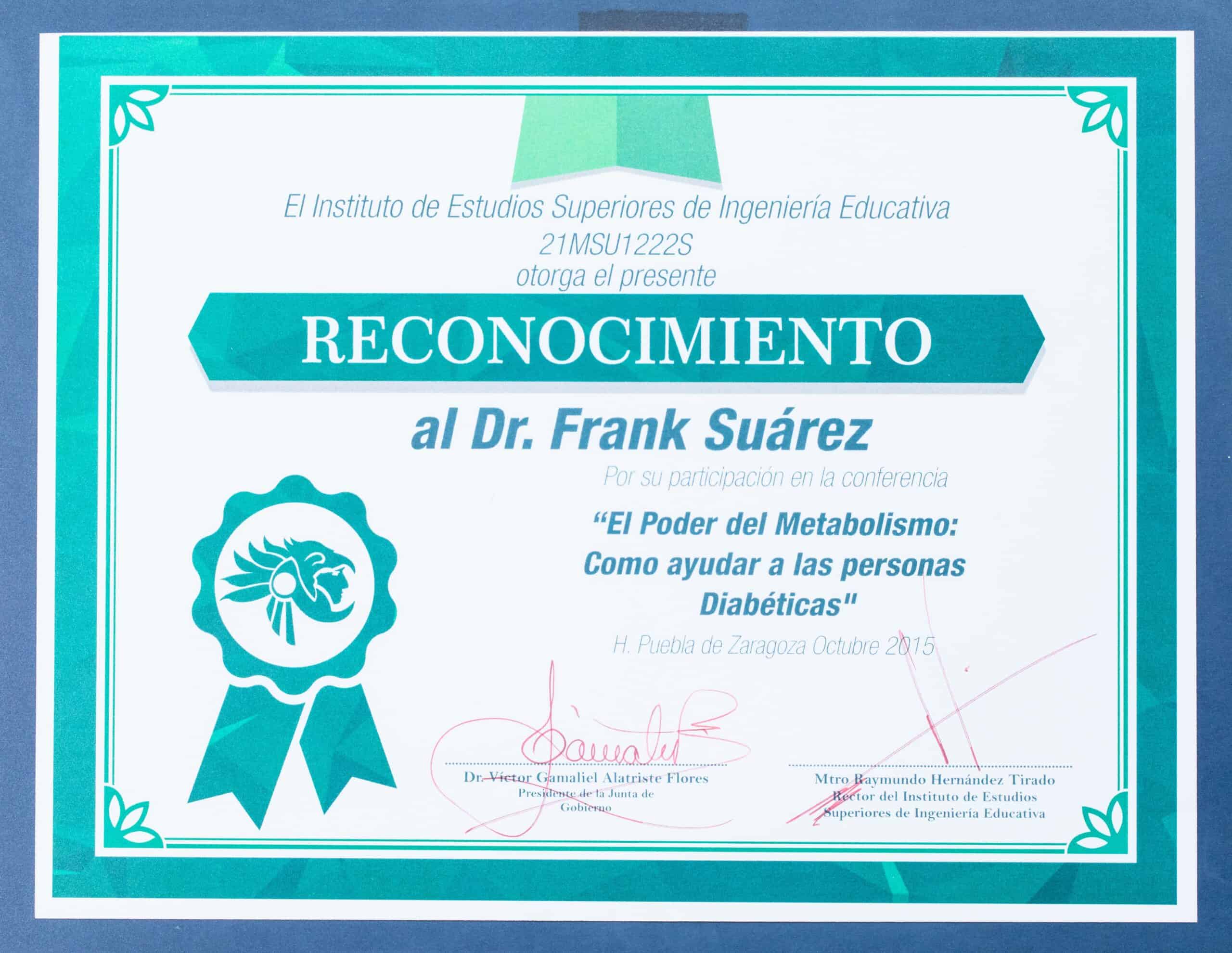 Premios y reconocimientos – Frank Suárez